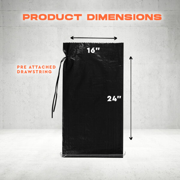 Heavy Duty Sandbags Made From Durable Woven Polypropylene | 16" x 24"
