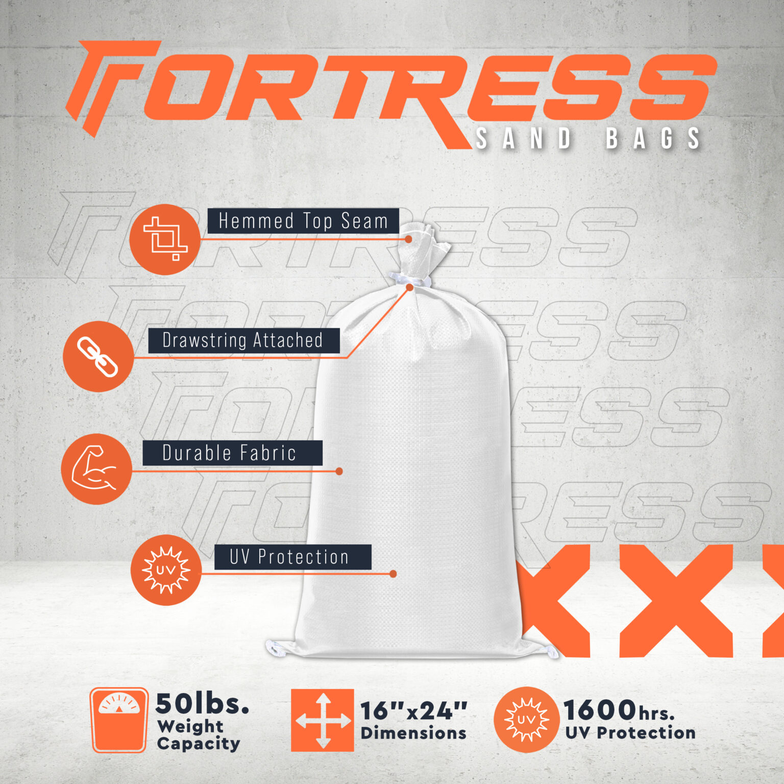 Best Sandbags Made From Durable Woven Polypropylene | 16" x 24"